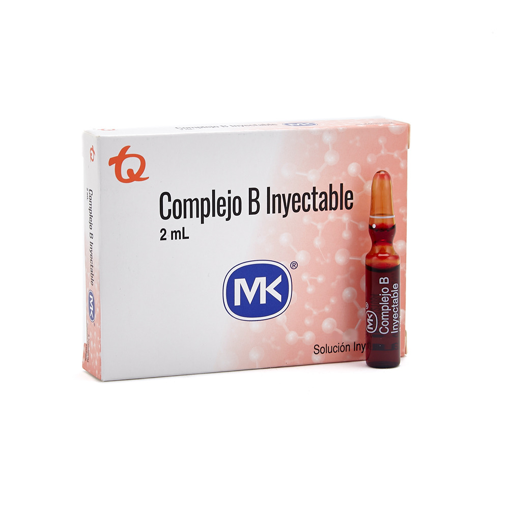 Complejo B (10+100+100)Mg/2Ml((5+50+50)Mg Solucion Inyectable Tabletas Ampolleta X 2 Ml Mk ...